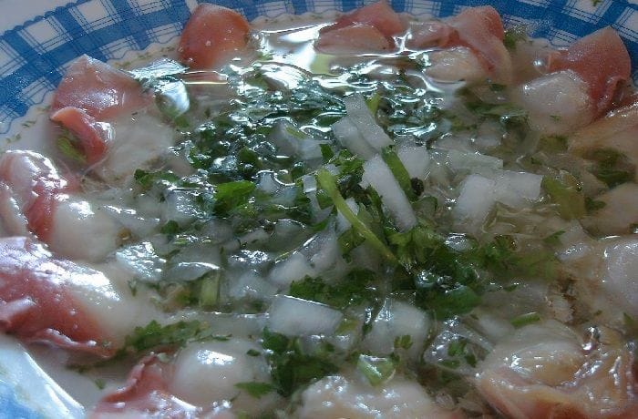 Chilean Pink Clam Ceviche in Green Sauce Recipe - Chilean Food Recipes™